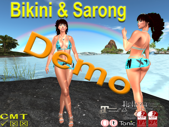 Second Life Marketplace Demo Bikini And Sarong